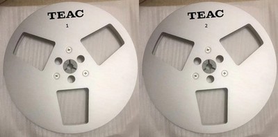 One Pair Silver TAPE REEL TEAC 7" inch Light Metal Aluminum Take Up ...