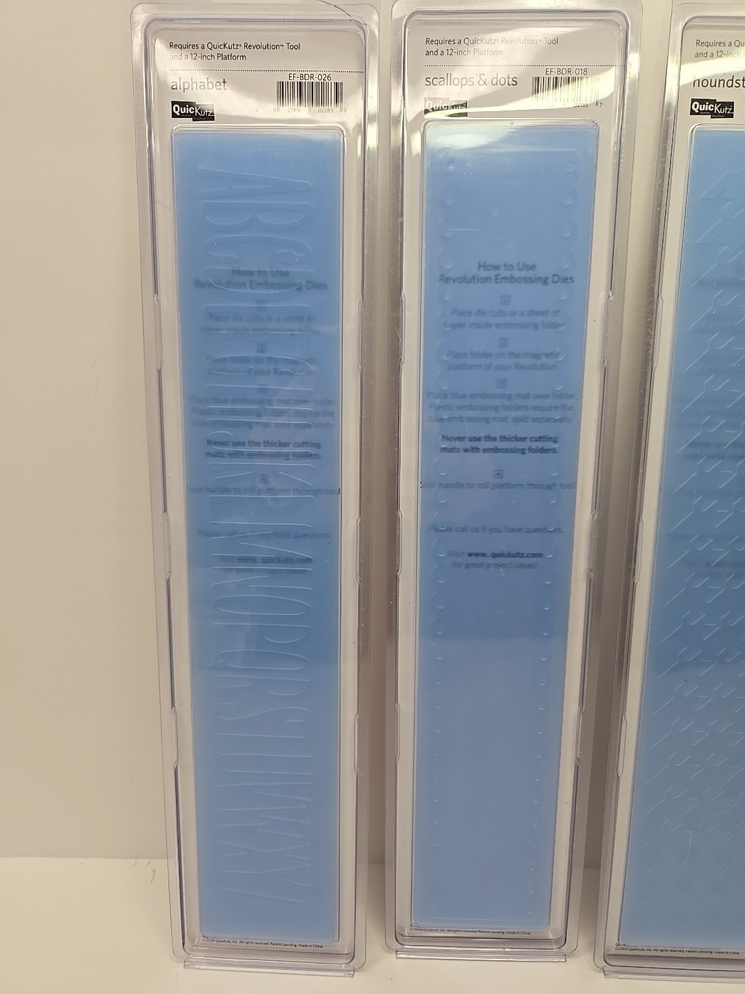 Lot of 4 QuicKutz 2x12 Border Embossing Folder Dies Crafts Scrapbooking ...