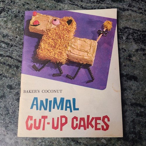 Vtg Baker’s Coconut Animal Cut-Up Cakes Pamphlet 1959 General Foods ...