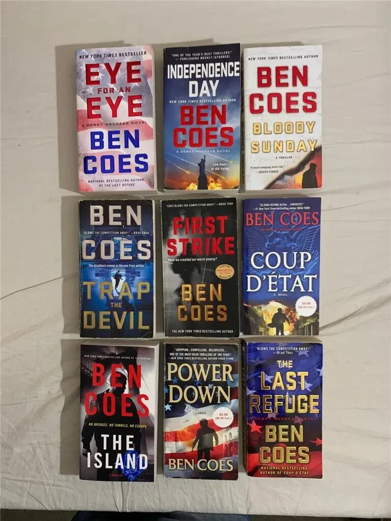 Complete Set Series - Set of 9 Dewey Andreas books by Ben Coes Power ...