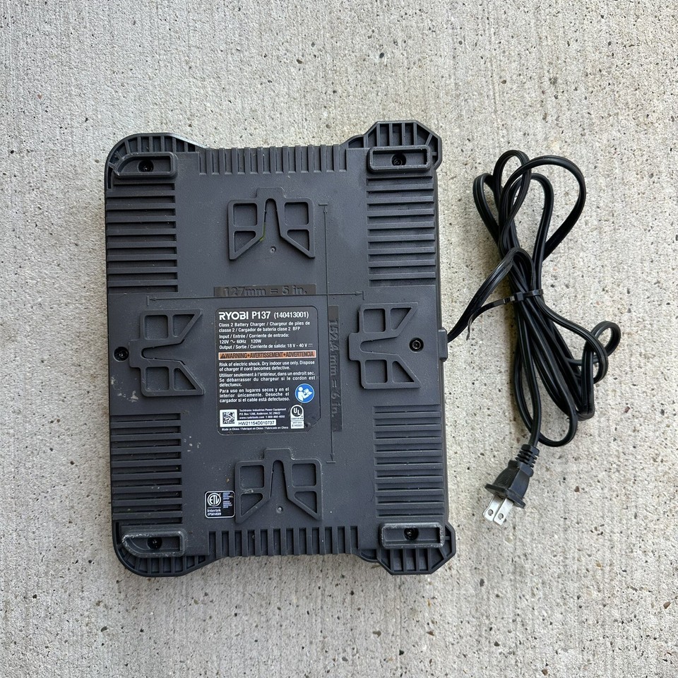 FOR PARTS Ryobi ONE+ P137 Lithium-Ion Dual Platform Charger NOT WORKING ...