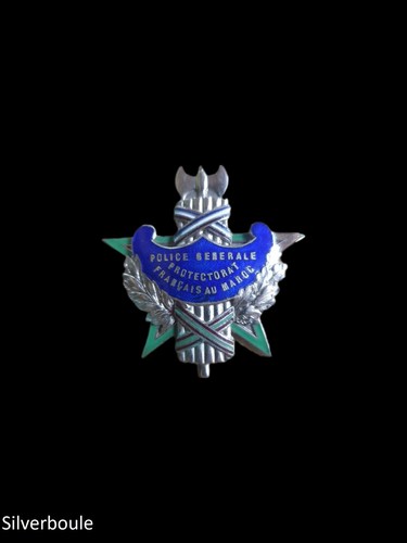 BADGE POLICE GENERALE PROTECTORAT FRANCAIS AU MAROC. | eBay