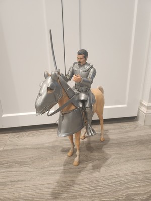 Vintage Louis Marx Silver Knight Sir Stuart And His Horse | eBay