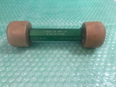 1.900-28 Uns-2A Osborn THREAD PLUG GAGE GO NO GO P.D.'S = 1.8755 & 1. ...