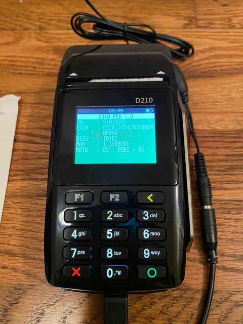 PAX D210 Wireless POS Credit Card Terminal 2.8" 320x240 Color Display ...