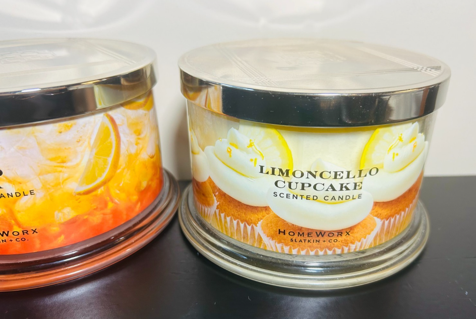 Homeworx by Slatkin Limoncello Cupcake & Iced Tea 4-Wick Candles 18oz ...