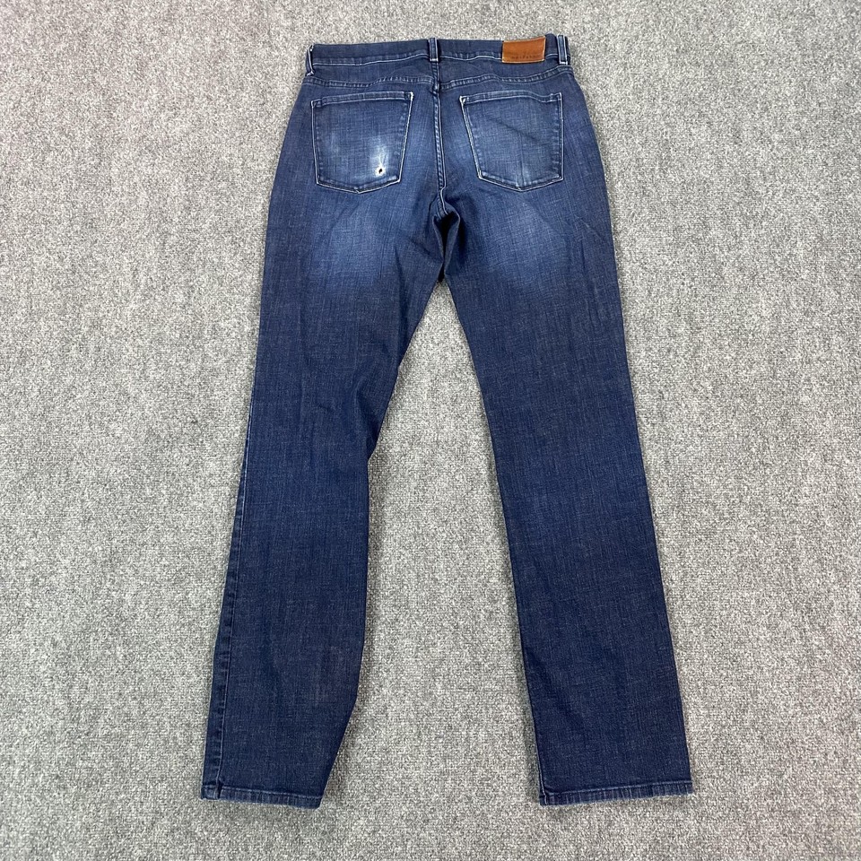 Mott & Bow Jeans Mens 33x34 Blue Medium Wash Straight Fit Stretch Denim ...