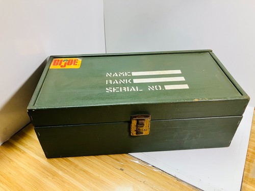 Vintage GI Joe ~ Army Green Footlocker Ammo Wood Storage Box~ Empty ...