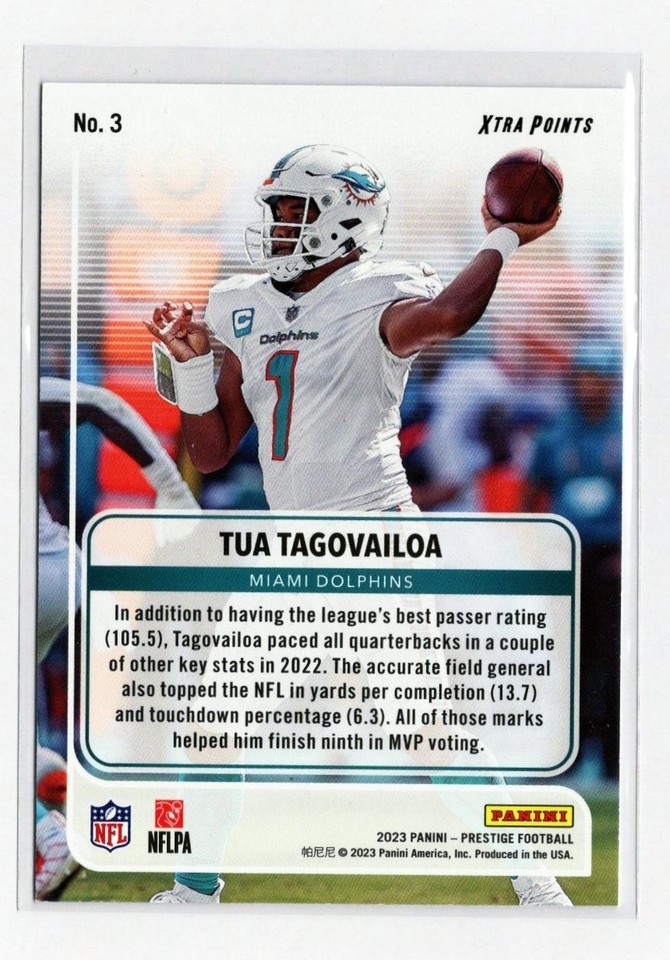2023 Panini Prestige TUA TAGOVAILOA For The Record xtra points DOLPHINS ...