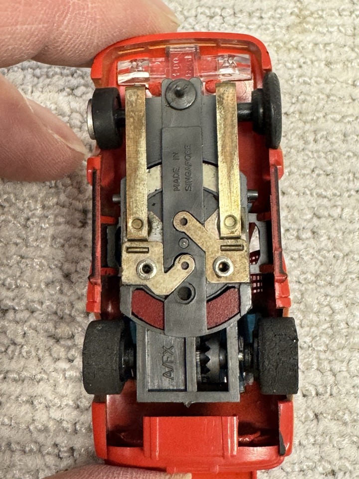 Aurora AFX Chevy Monza GT HO Slot Car - Red & Yellow Lighted Runs Slot ...