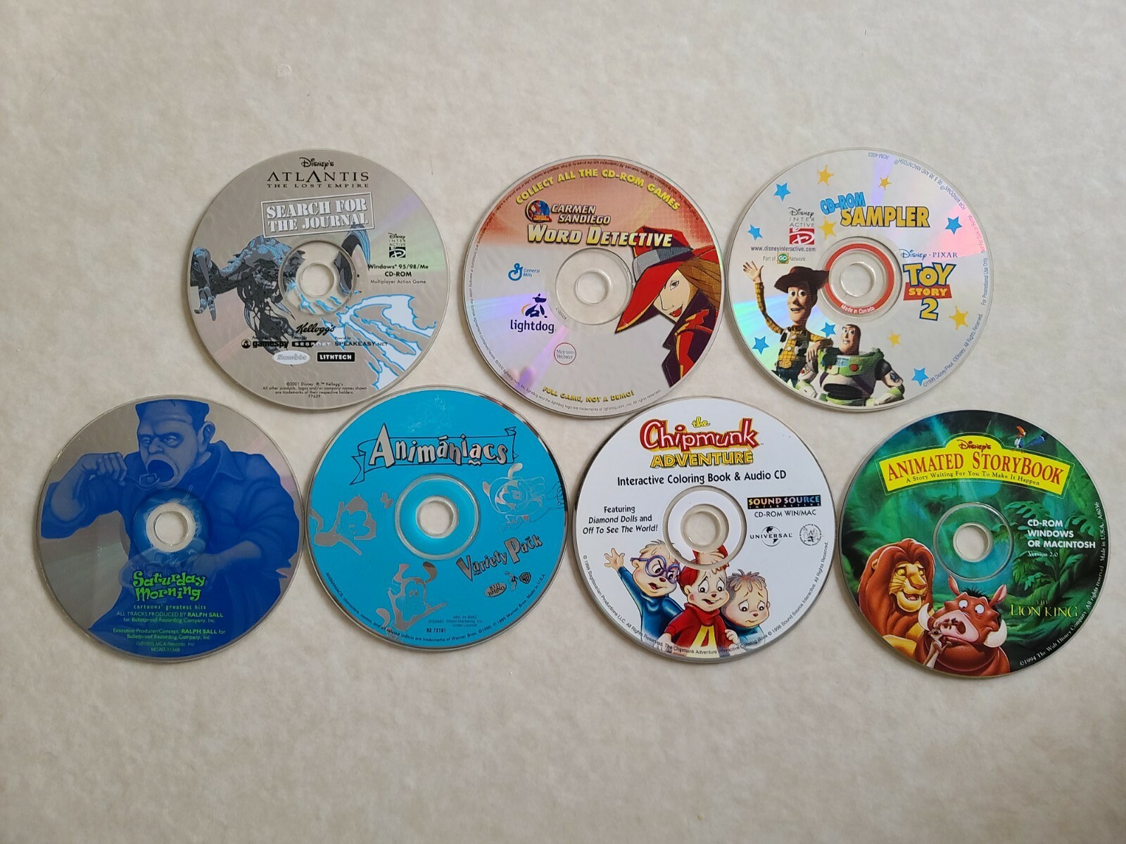 PC Game CD DVD Movie Lot for Kids Lion King Storybook Toy Story ...