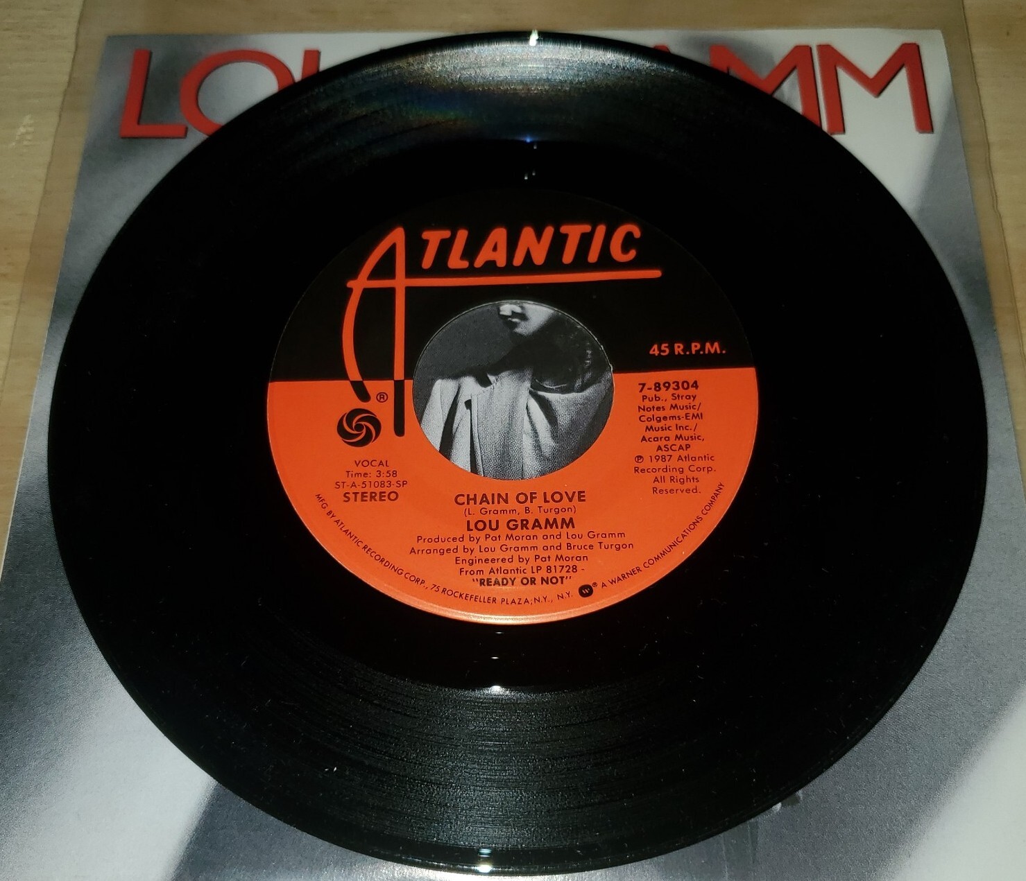 Lou Gramm - Midnight Blue - Atlantic (45RPM 7”Single)(J585) | eBay