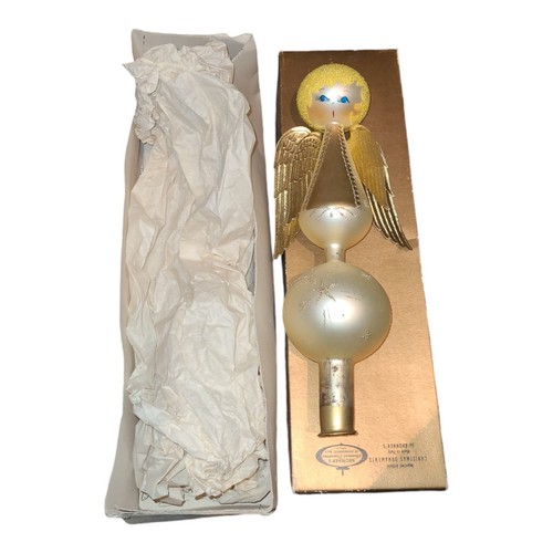 Vintage Angel Tree Topper Bronners - Hand Blown Glass Italy W Box | eBay