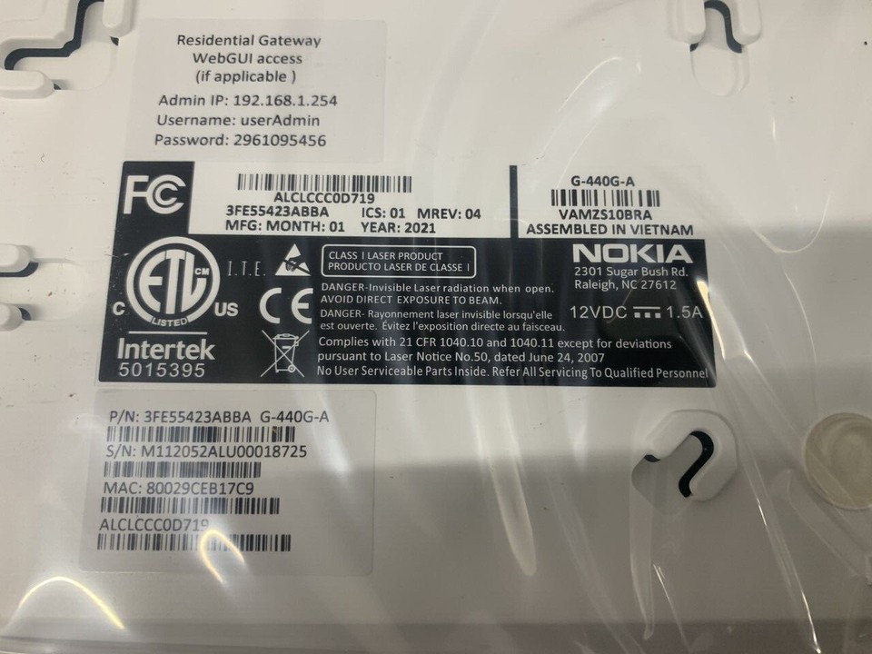 Brand New Nokia Intertek G-440G-A, MREV 14 (NEW) Fiber Optic Modem | eBay