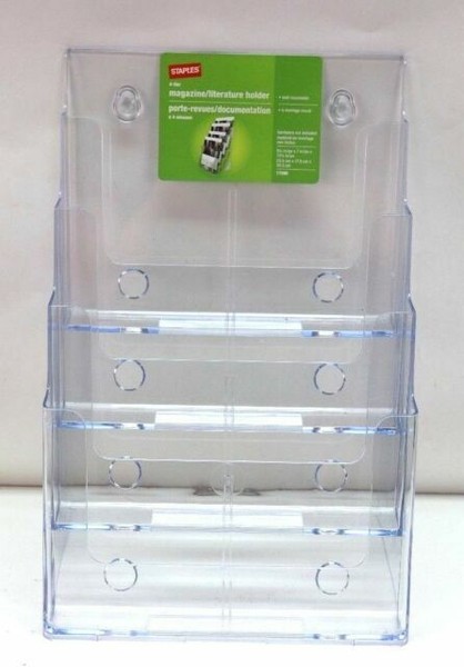 Staples 4 Tier Magazine Literature Holder 9 1/4x7x13 1/2 for sale ...