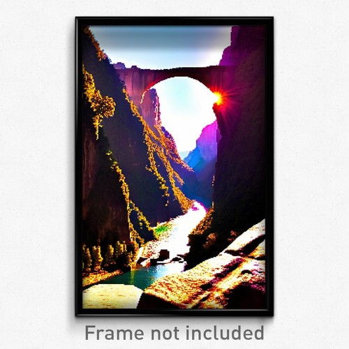 Pixel Art Poster - Spectacular Gorge (8 Bit Psychedelic Trippy Video ...