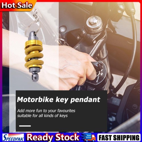 Shock Absorber Motorbike Keychain Cool Motorcycle Key Ring (Yellow ...