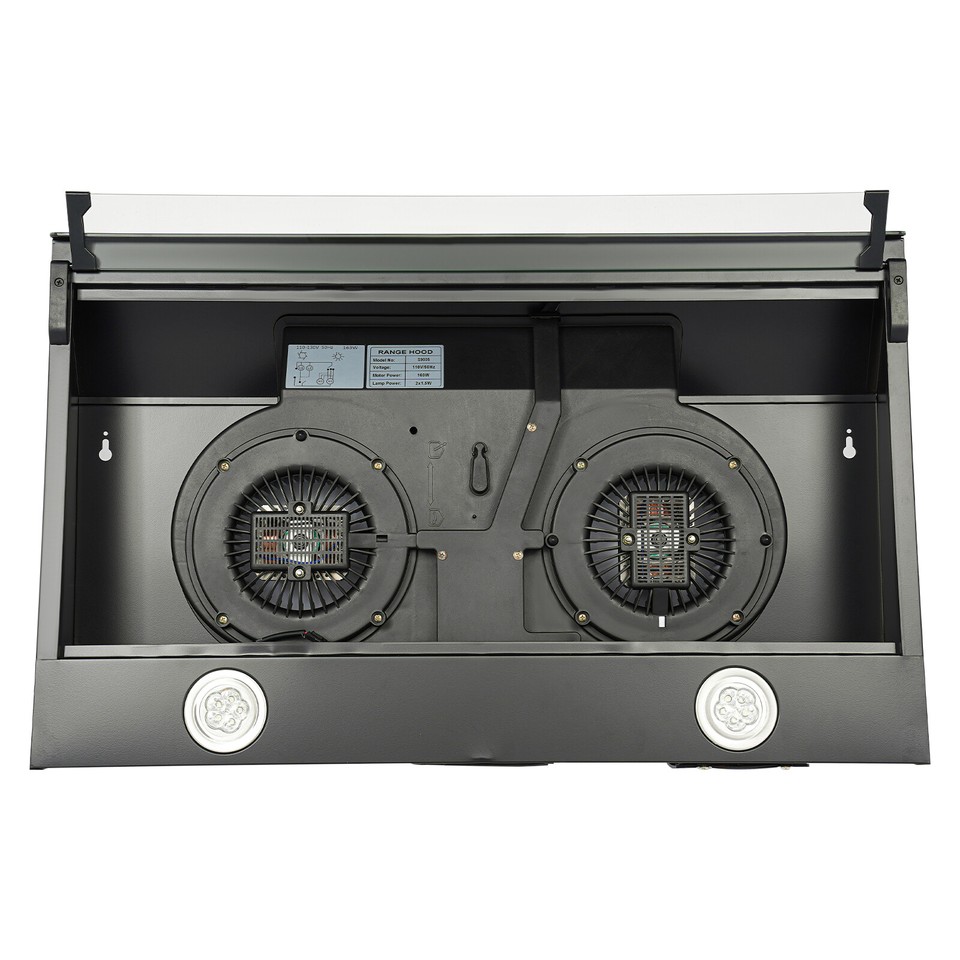 Kitchen Range Hood Touch Kitchen Hood with Dual Motors Kitchen Exhaust ...