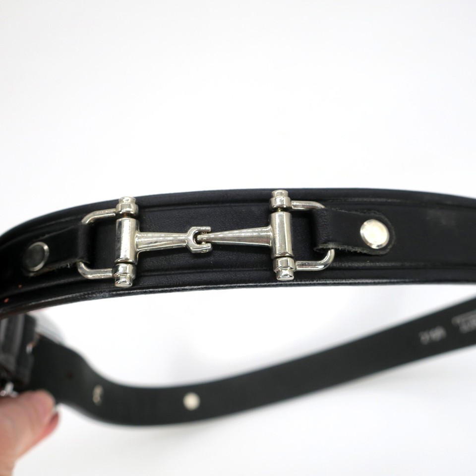 Tory English Bridle Leather 1" Belt Snaffle Bits & Buckle Black ...