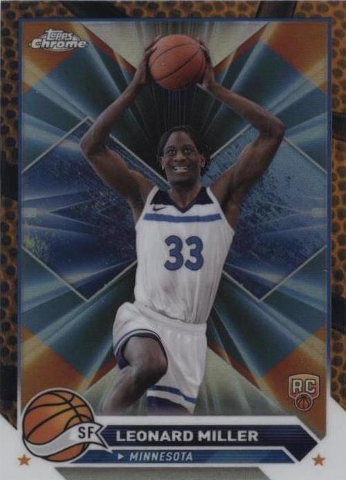 2023-24 Topps Chrome - Leonard Miller #158 Orange Basketball Refractor ...