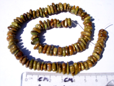 45 grams rare GASPEITE tumbled nice BEADS 13 inch strand NATURAL ...