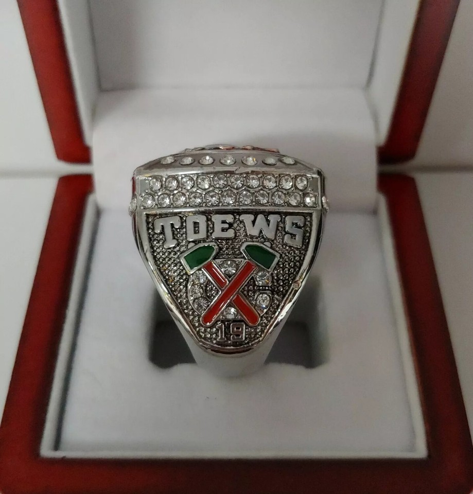 Jonathan Toews- 2013 Chicago Blackhawks Stanley Cup Ring With Wooden ...