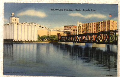 Postcard Quaker Oats Company, Cedar Rapids, Iowa linen, posted 1941 | eBay