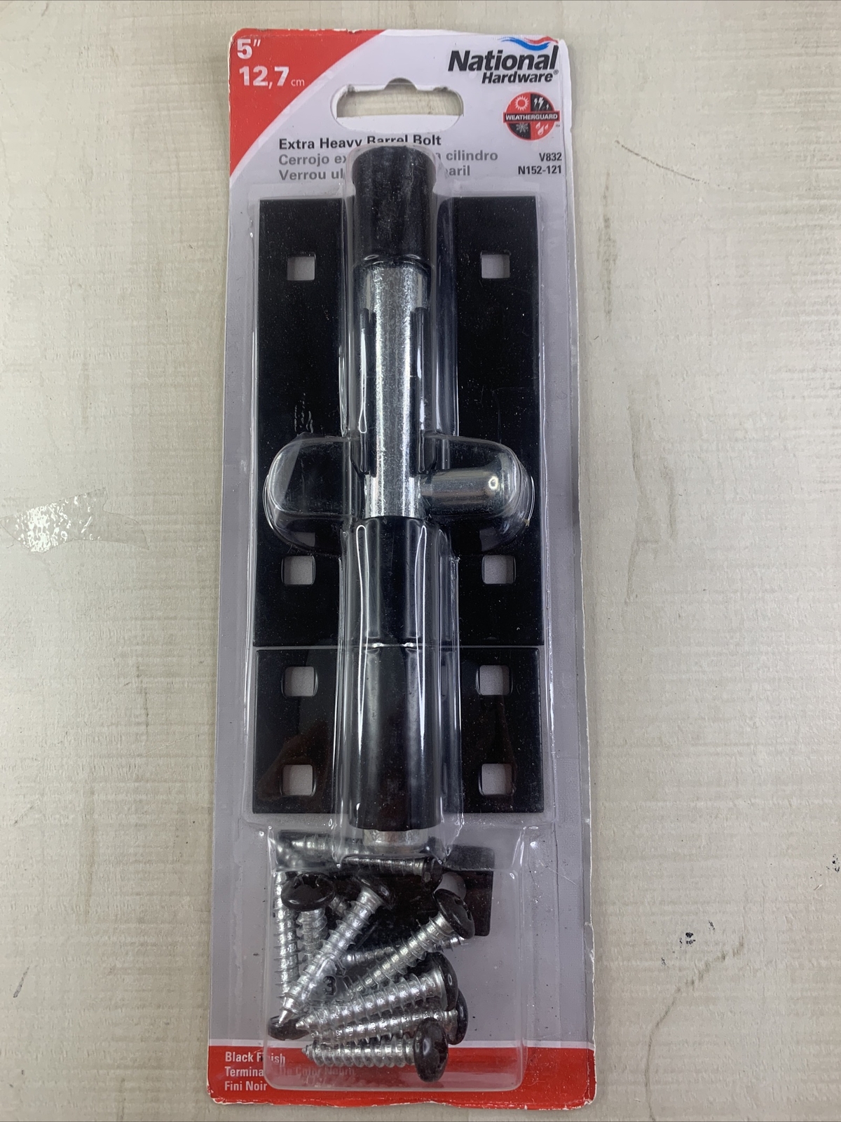 National Hardware Black Finish Extra Heavy Barrel Bolt N152-121 NEW | eBay