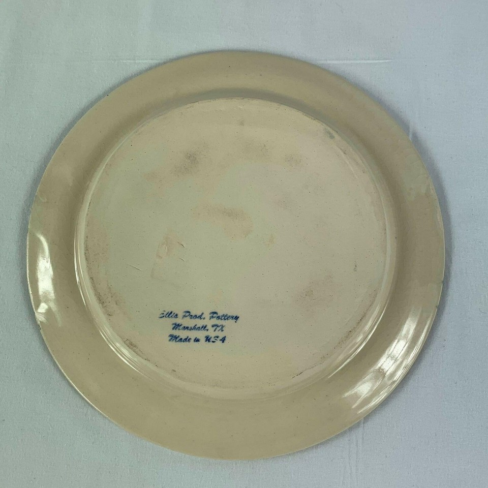 Ellis Prod Pottery Merry Christmas Spongeware Plate 7 7/8 Inches ...