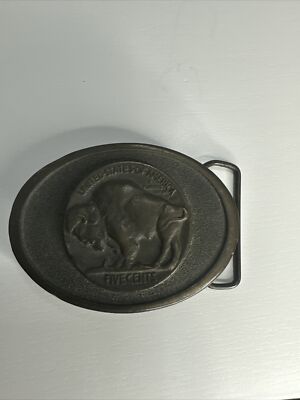Adezy Denver 1975 Buffalo Bison belt brass buckle | eBay