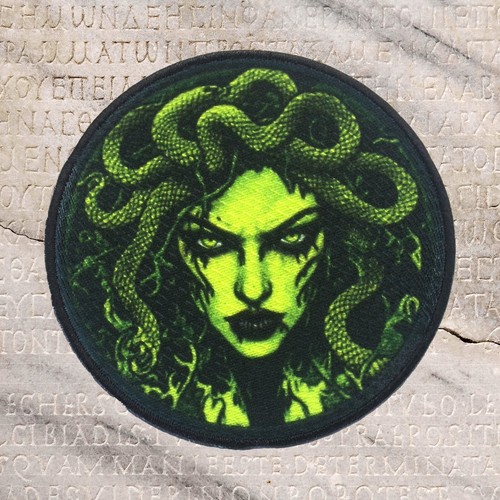 Medusa W/Snakes Patch iron-on Applique, Gorgon Greek Myth, Gothic ...
