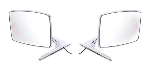 1967-79 FORD BRONCO PICKUP TRUCK F100 CHROME MIRRORS LED TURN SIGNALS ...