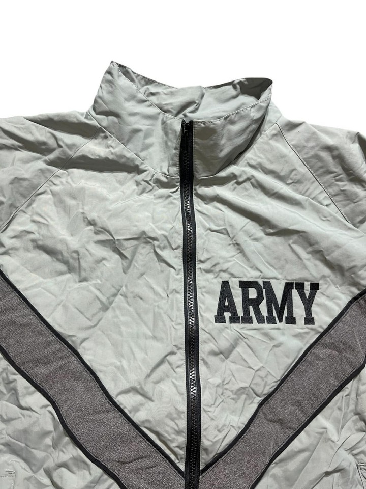 US Army IPFU Reflective Jacket Gray L/Long Full Zip Windbreaker ...