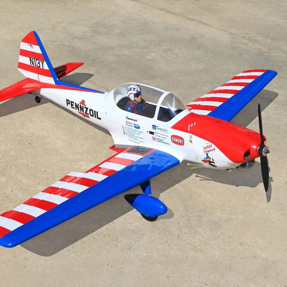 Seagull Super Chipmunk Art Scholl Span 63in ARTF 15cc/ 6s-8s RC Model ...