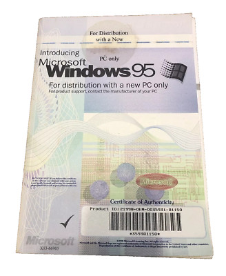 Windows 95/COMPAQ Instruction guide w COA&Key-NO CD | eBay