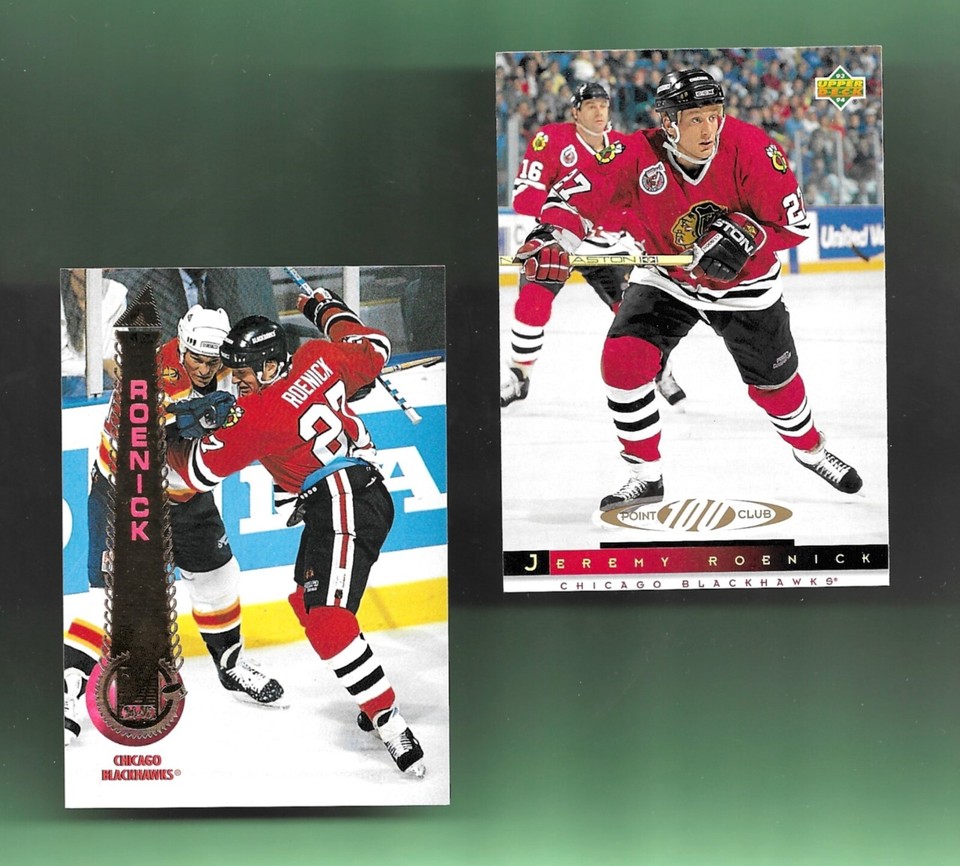 BOTH! JEREMY ROENICK-CHICAGO BLACKHAWKS! 93-94 UD 100 POINT CLUB ...