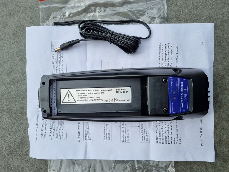 Genuine Scanreco remote control handset battery charger for Fassi ...