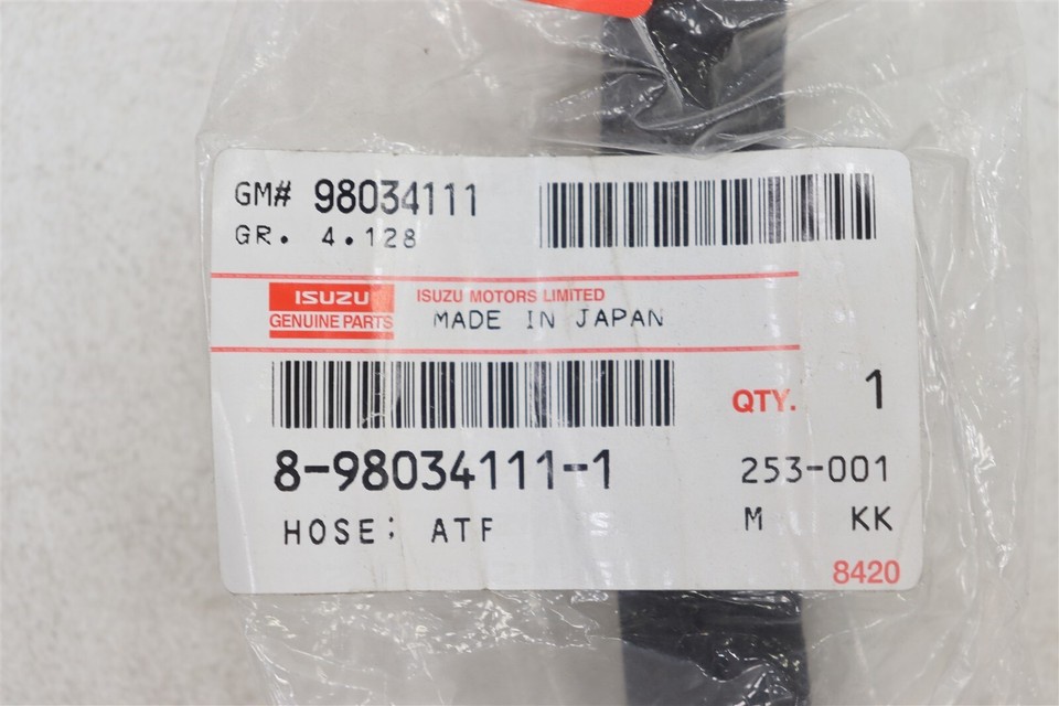 NEW OEM Isuzu Auto Trans Oil Cooler Hose 8980341111 NPR NQR NPR-HD NRR ...