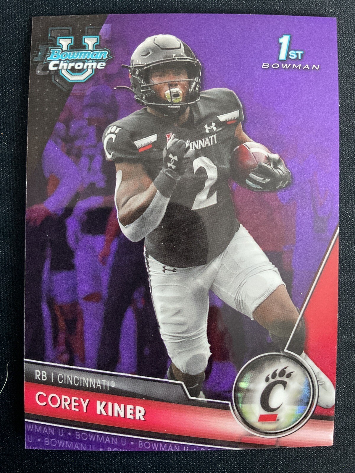 Corey Kiner 2023 Bowman Chrome University Purple Refractor RC #042/399 ...