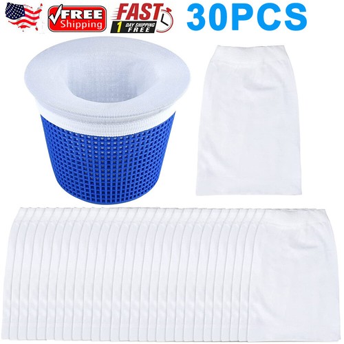30PCS Swimming Pool Skimmer Socks Mesh Basket Filter Nets for Skim ...