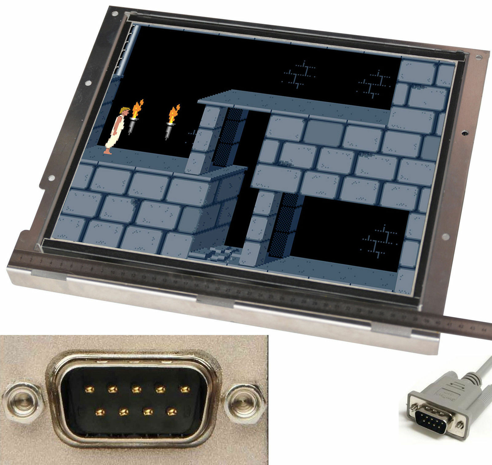 17" 43cm Diagonal 9-Pin EGA Input Very Nice Picture Openframe Monitor ...