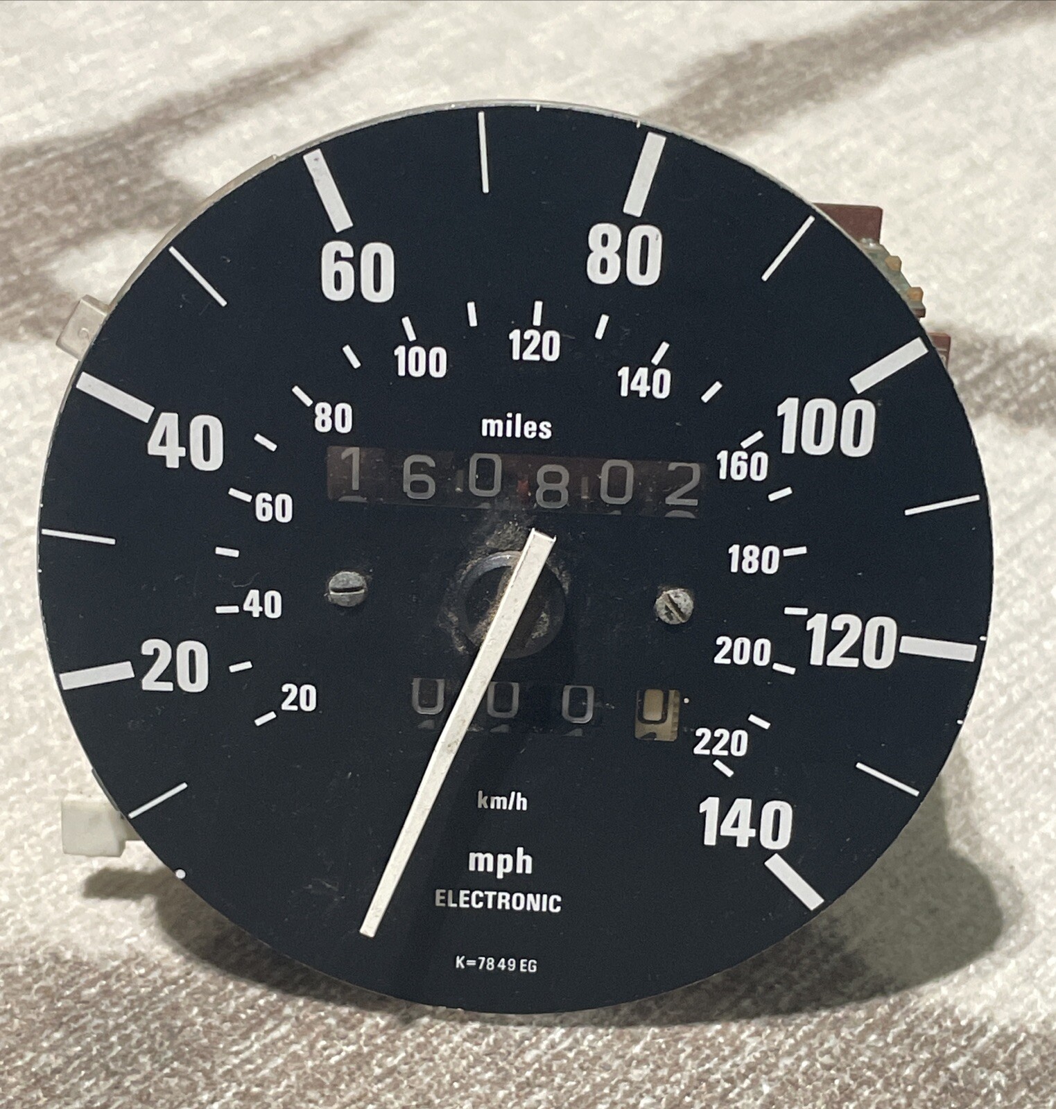 OEM BMW Speedometer Odometer K=7849 EG MotoMeter 140 MPH For Rebuilding ...