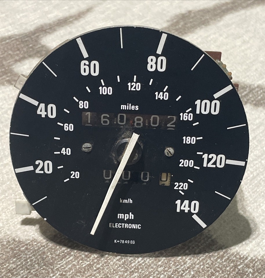 OEM BMW Speedometer Odometer K=7849 EG MotoMeter 140 MPH For Rebuilding ...