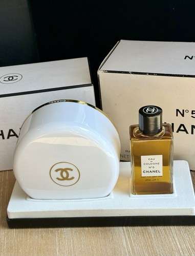 Chanel no. 5 Bath Powder 4oz Eau de Cologne 2 oz Gift Set with all ...