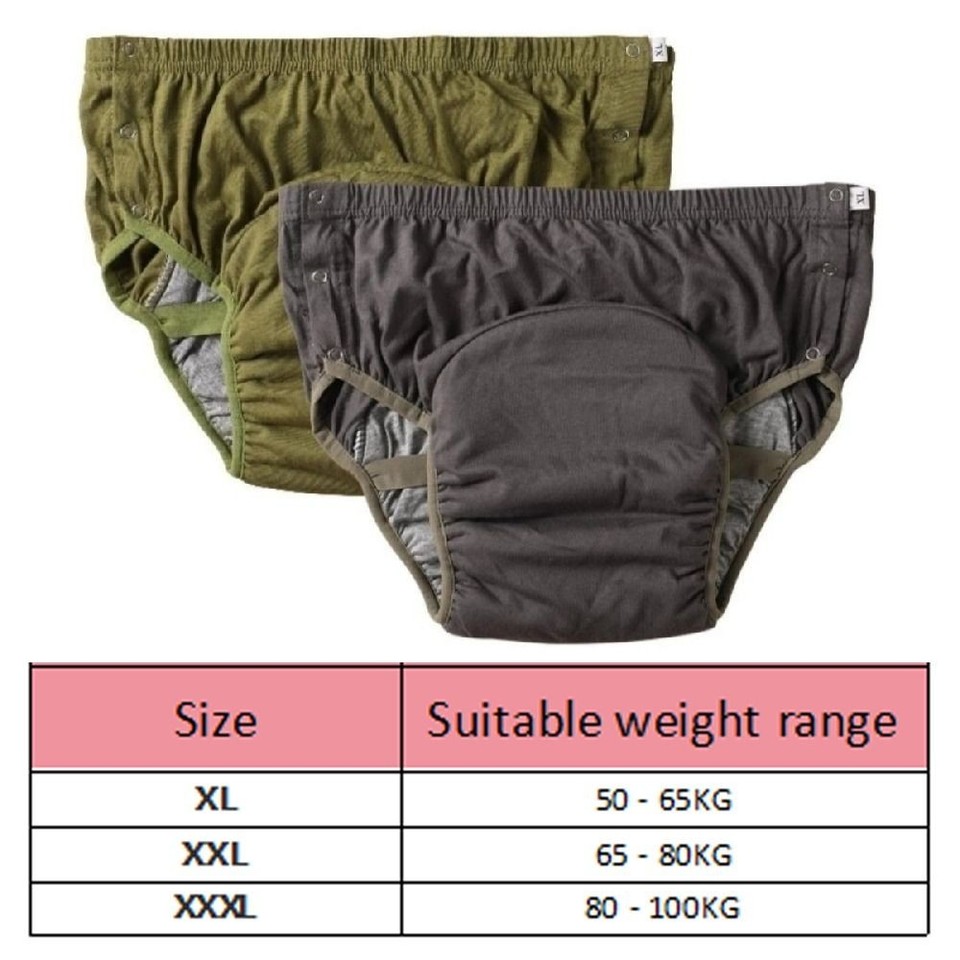 Antibacterial Graphene Adult Diaper Pants Incontinence Underwear ...