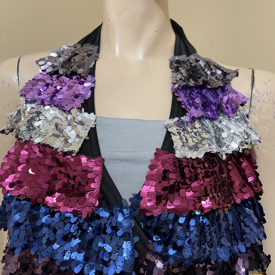 Women’s Multicolour Polyester Casual Party Stretch Beaded Sample Size S ...