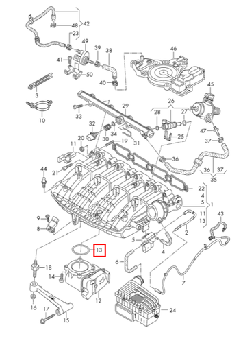 VOLKSWAGEN PASSAT B8 Throttle Body Seal Gasket 06K133073 | eBay Australia