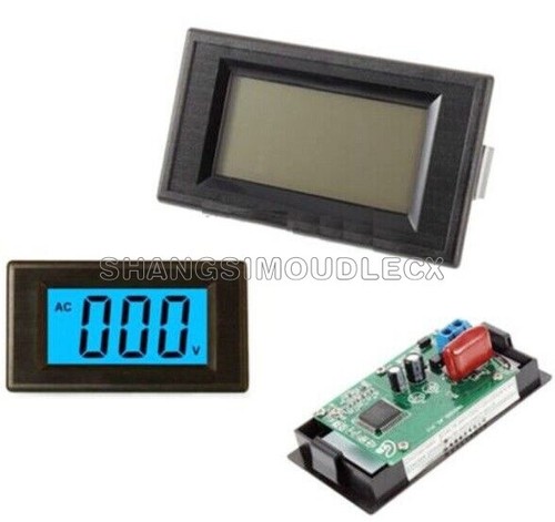 AC 80-500V 2-wire 3 1/2 Digital Blue LCD Volt Panel Meter Voltage Power ...