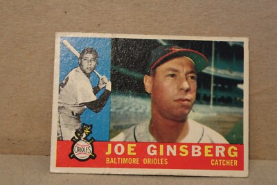 1960 TOPPS JOE GINSBERG BASEBALL CARD #304 | eBay