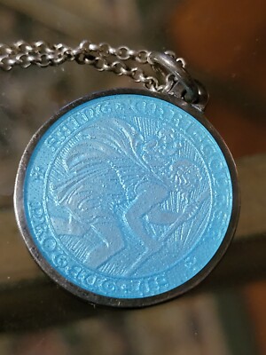 CHARLES THOMAE STERLING SILVER ST. CHRISTOPHER PENDANT NECKLACE. SIGNED ...